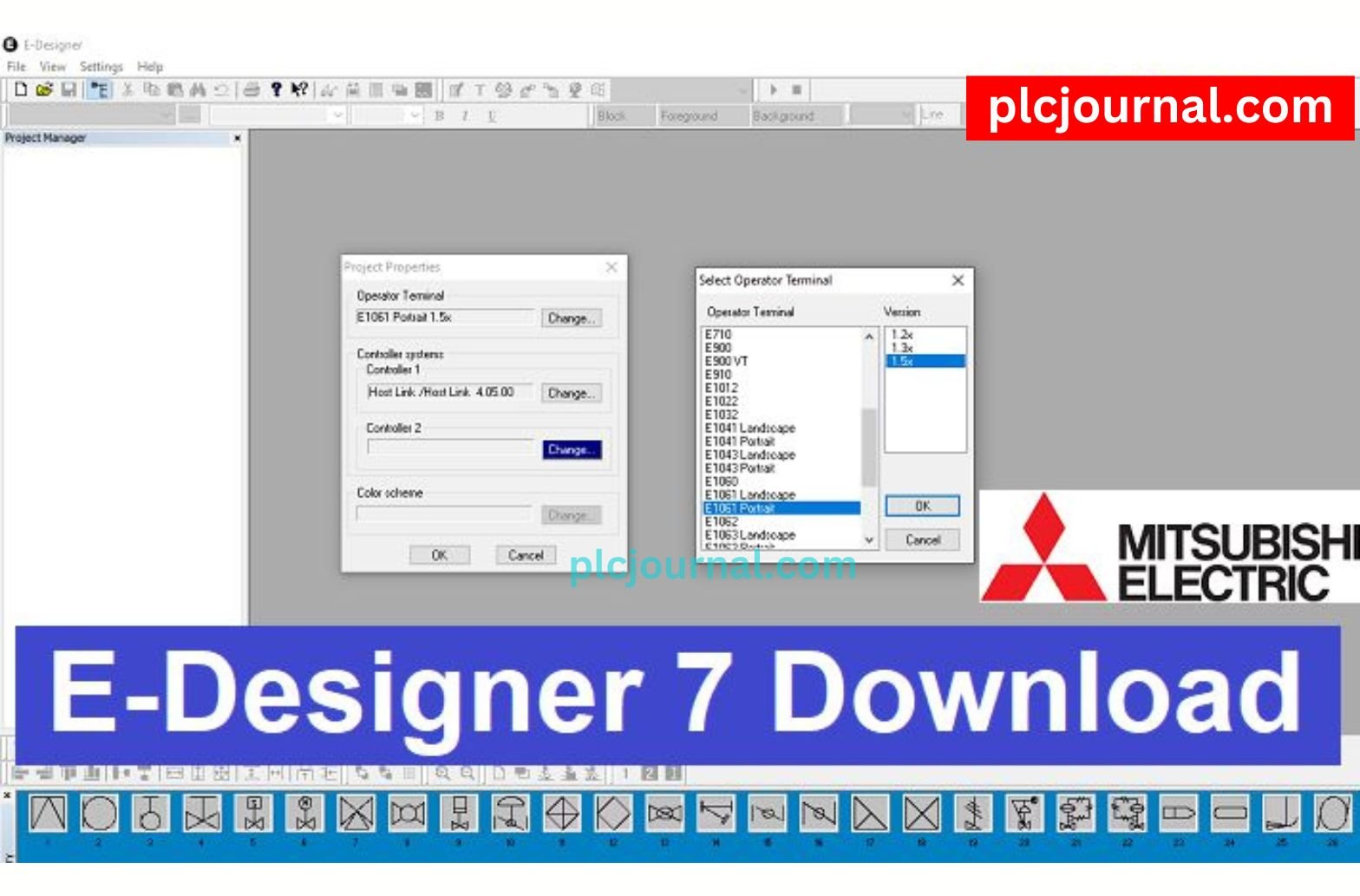 Download E-Designer V7.52 Mitsubishi HMI Software Free 2024