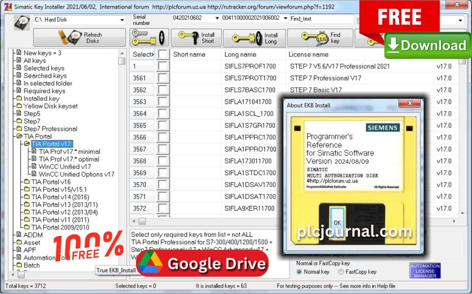 Download SIM EKB Install 2026-08-25 for TIA Portal V17 (G-Drive)