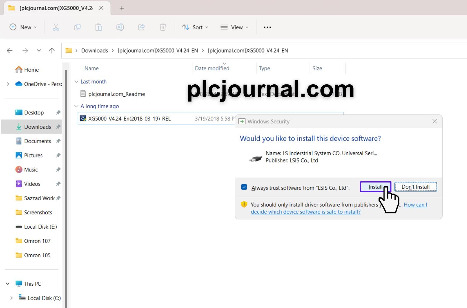 XG-5000 V4.24 XG Series LS PLC Software Free Download 2025