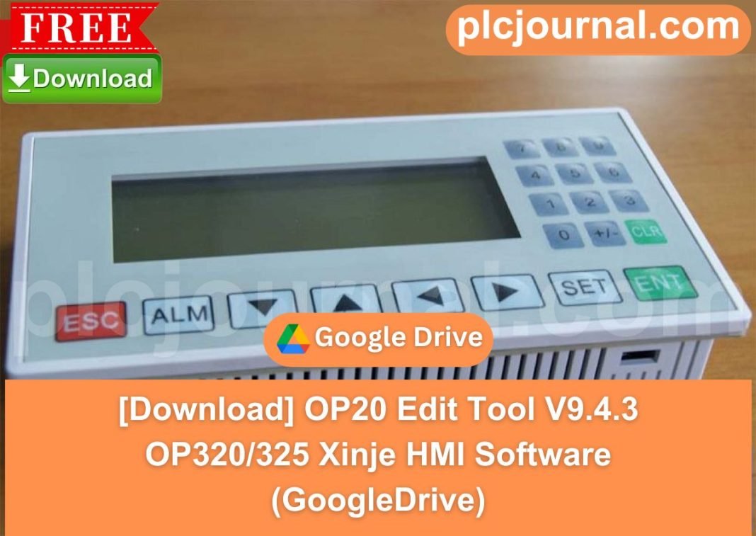 OP20 Edit Tool V9.4.3 OP320/325 Xinje HMI Free Download